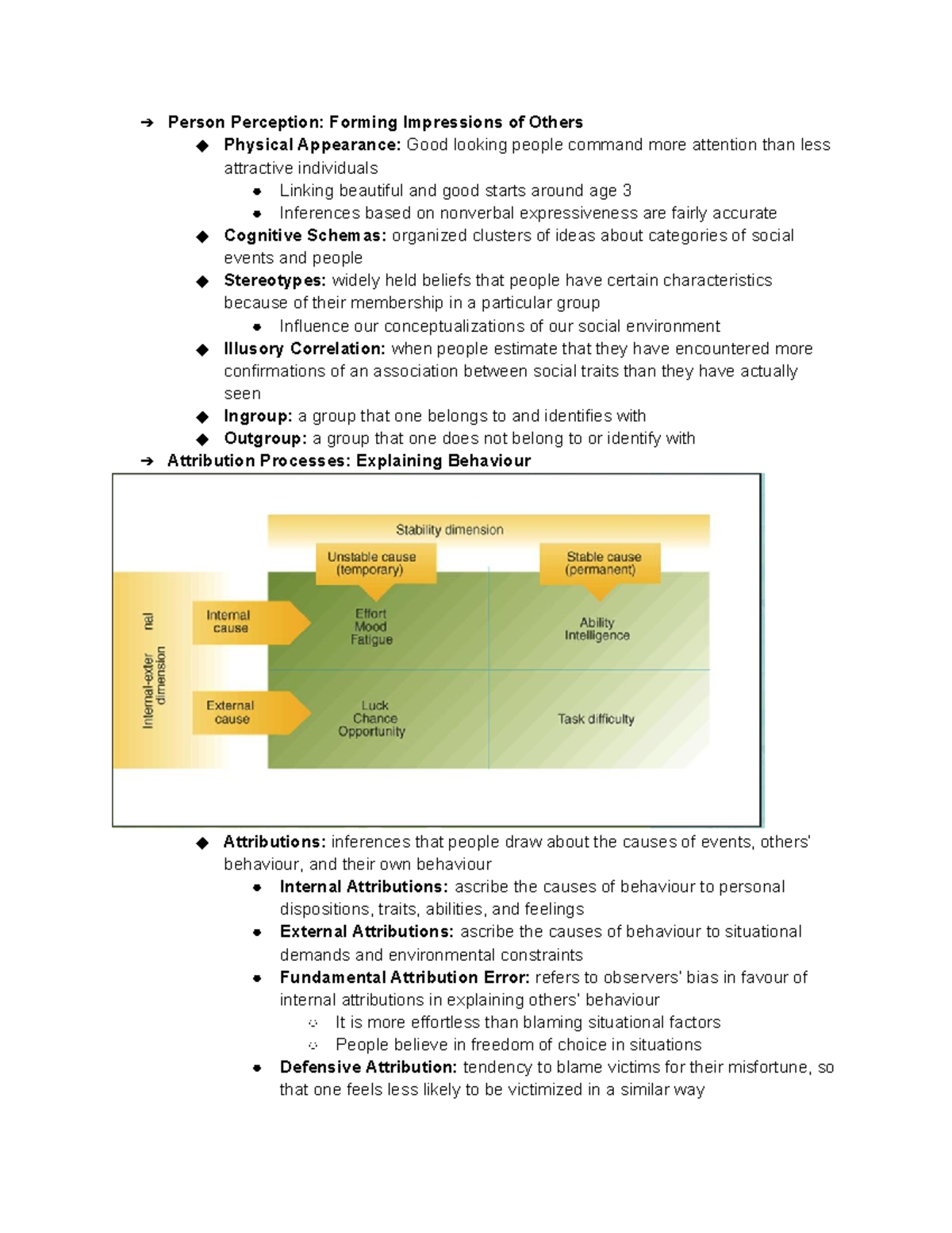 Unit 10 Social Behaviour - Person Perception: Forming Impressions of ...
