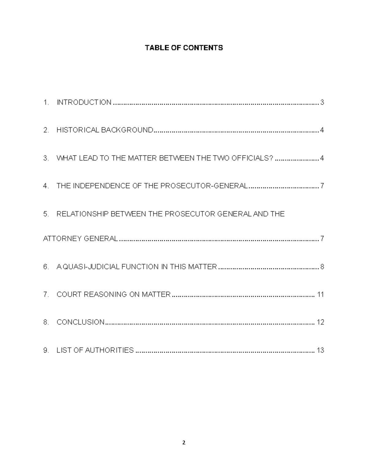 Assignment 1 Shipoke PCP3771 - TABLE OF CONTENTS INTRODUCTION ...
