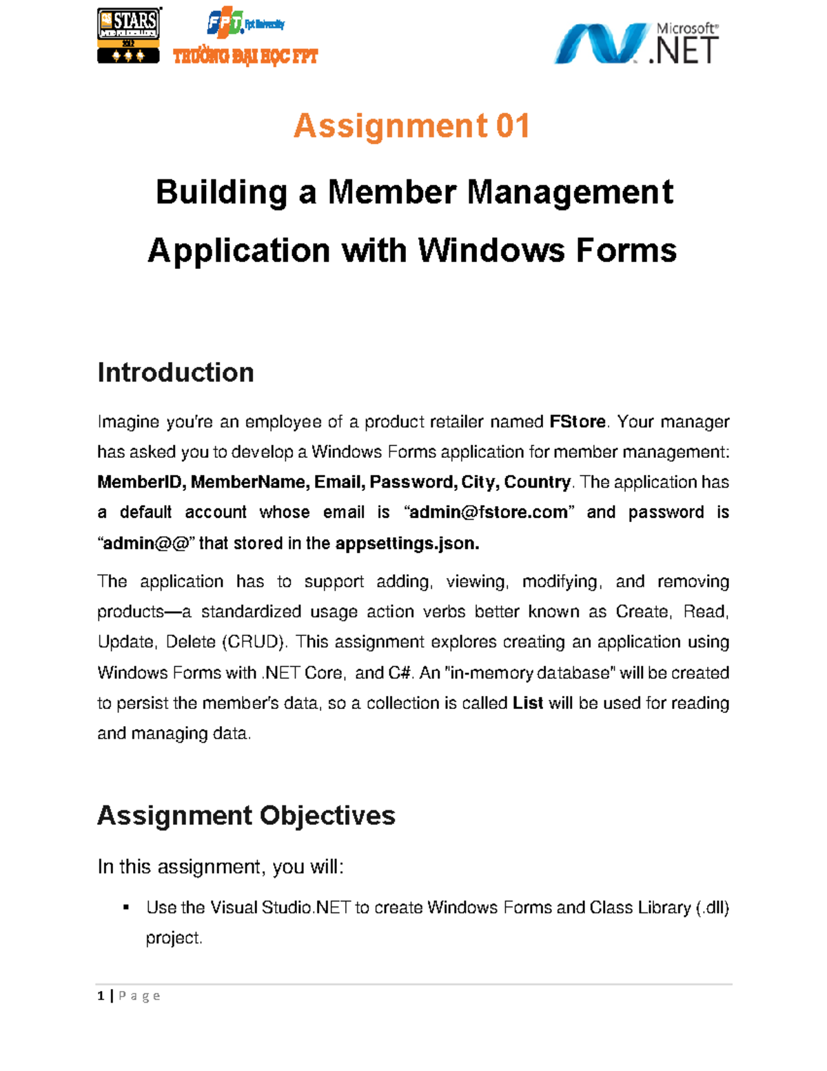 Assignment 01 Member Management - Assignment 01 Building a Member Management Application with ...
