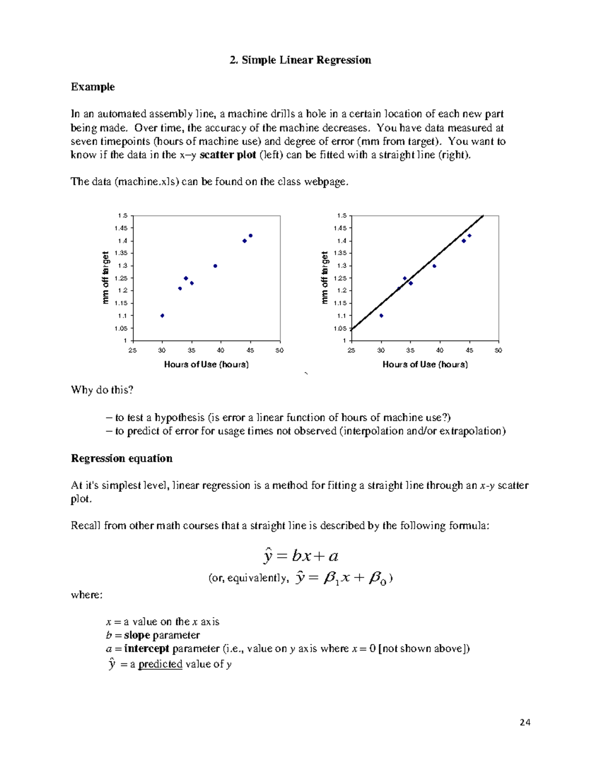 Statical Methods skill part 2 - Simple Linear Regression Example In an ...