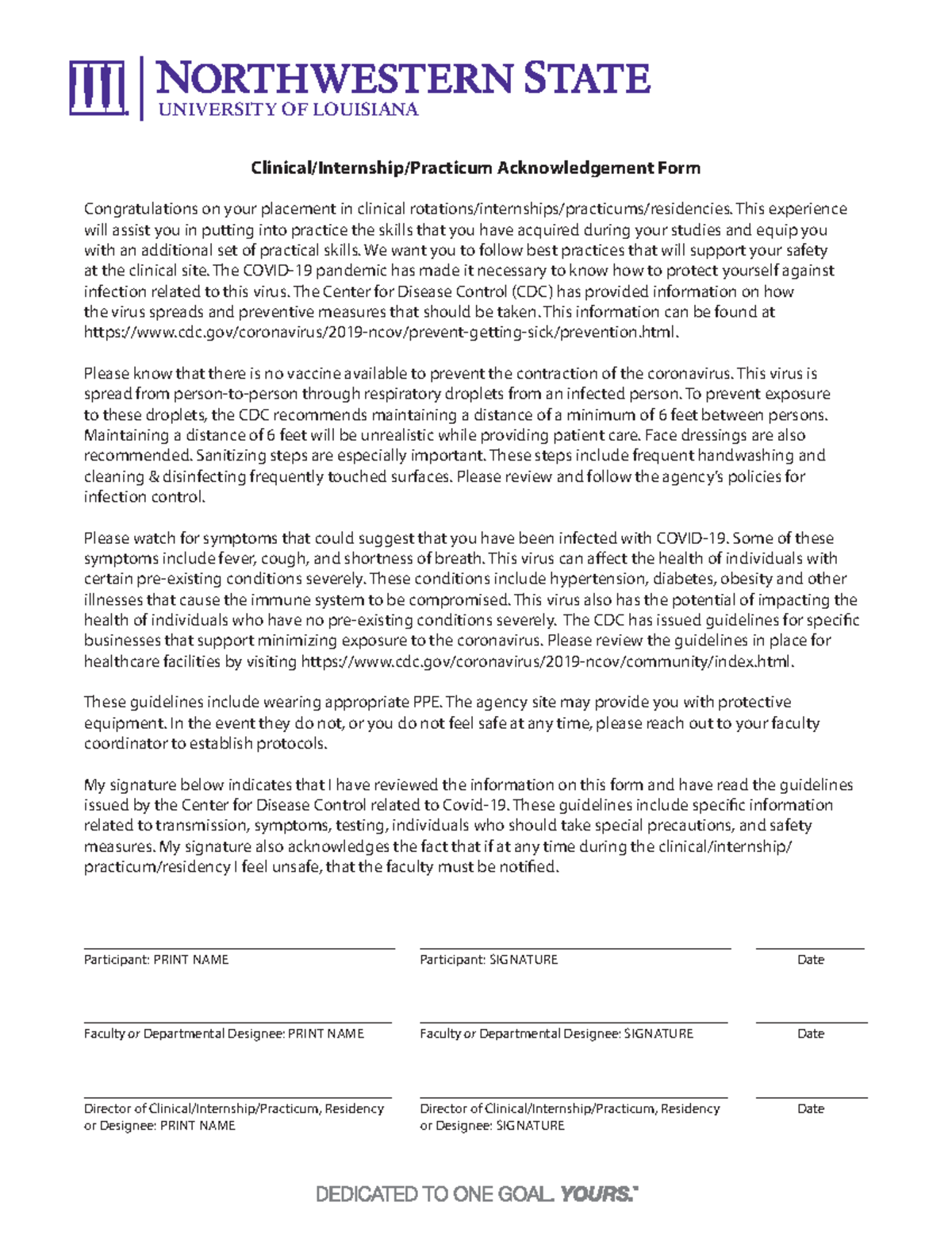 Covid 19 Clinical Risk Acknowledgement - NURB 4120 - NSU - Studocu