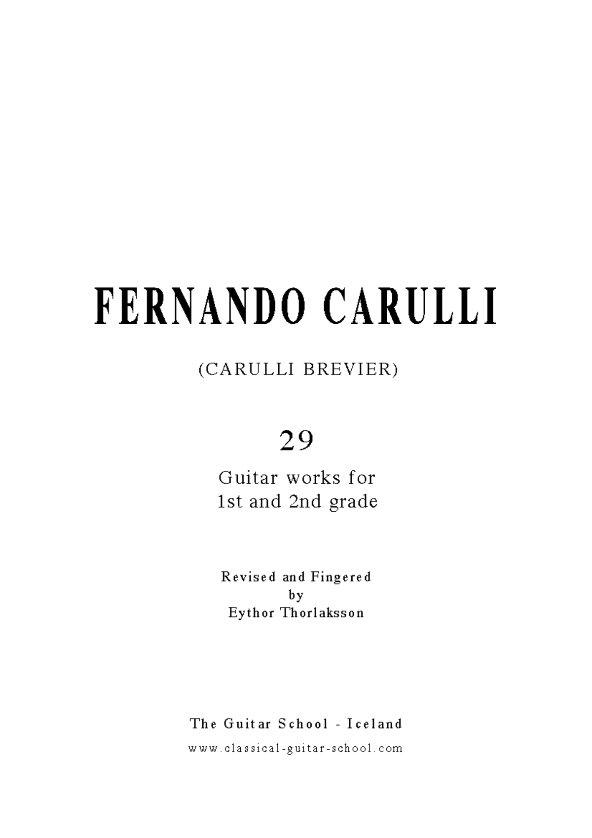 Fernando Carulli Guitar Grade 1&2 - - Studocu