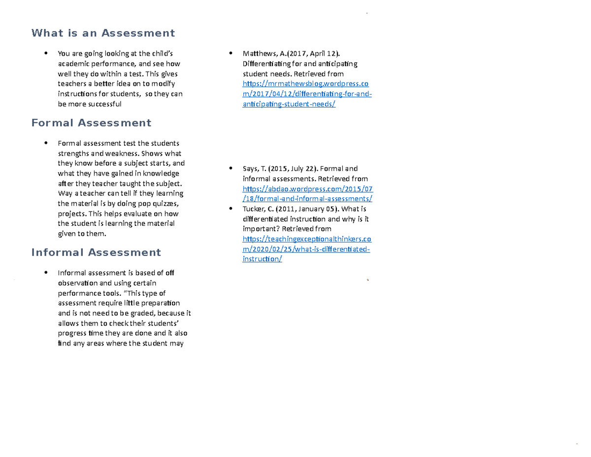 Assessment brochure ECE 230 - ECE-230 - GCU - Studocu