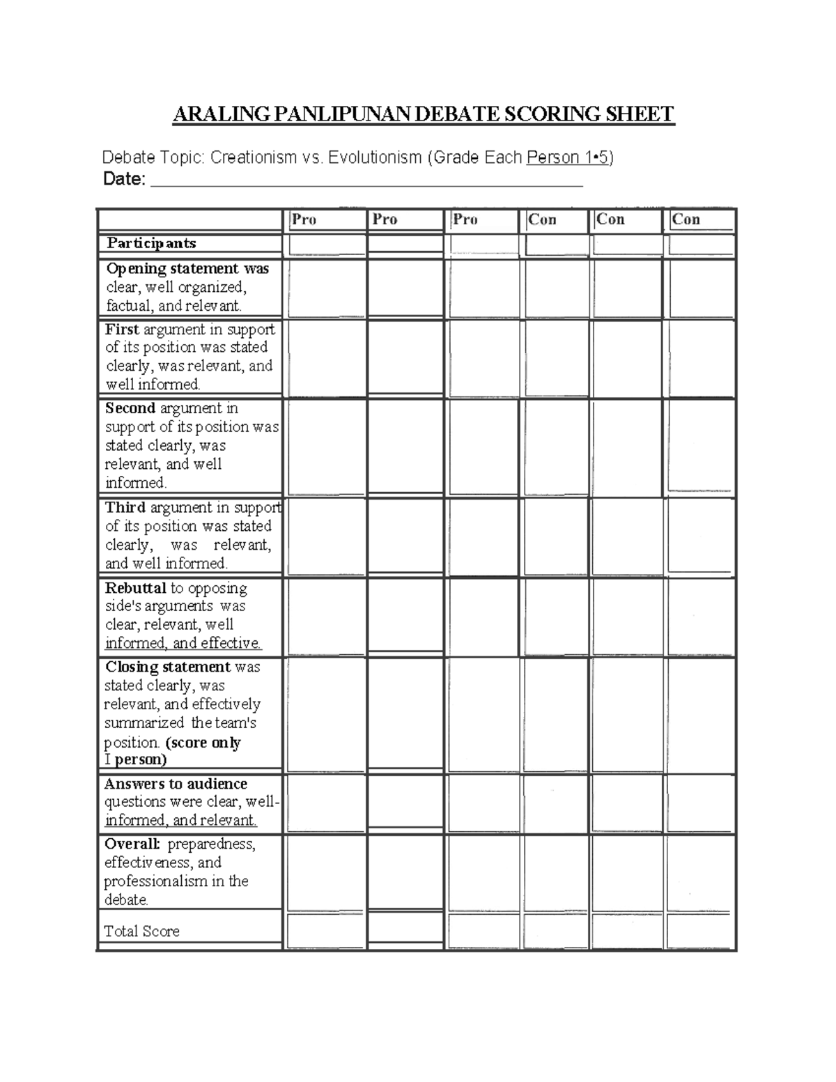Chalk-Talk-Debate-Scoring-Sheet - ARALING PANLIPUNAN DEBATE SCORING ...
