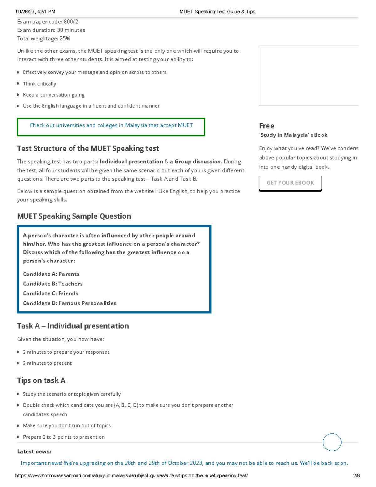 MUET Speaking Test Guide & Tips - 10/26/23, 4:51 PM MUET Speaking Test ...
