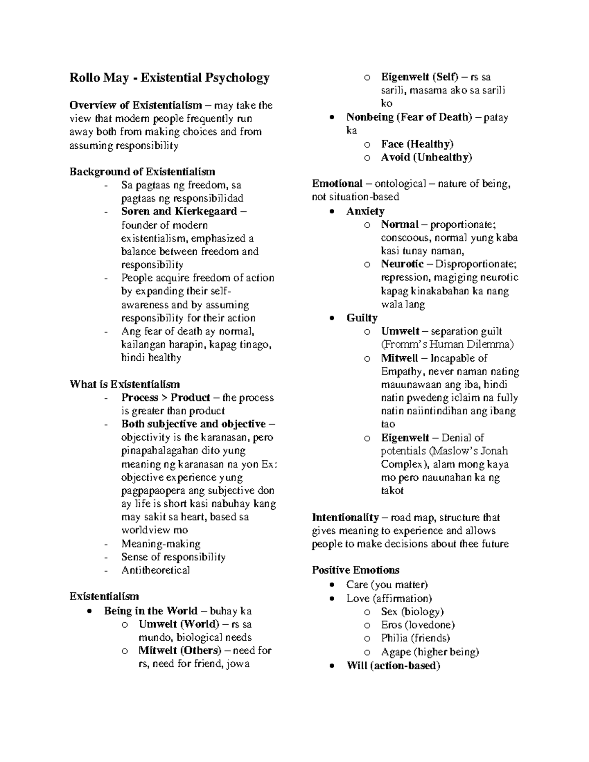 Rollo Cattell Eysenck Costa Mc Crae Allport Rogers - Rollo May ...