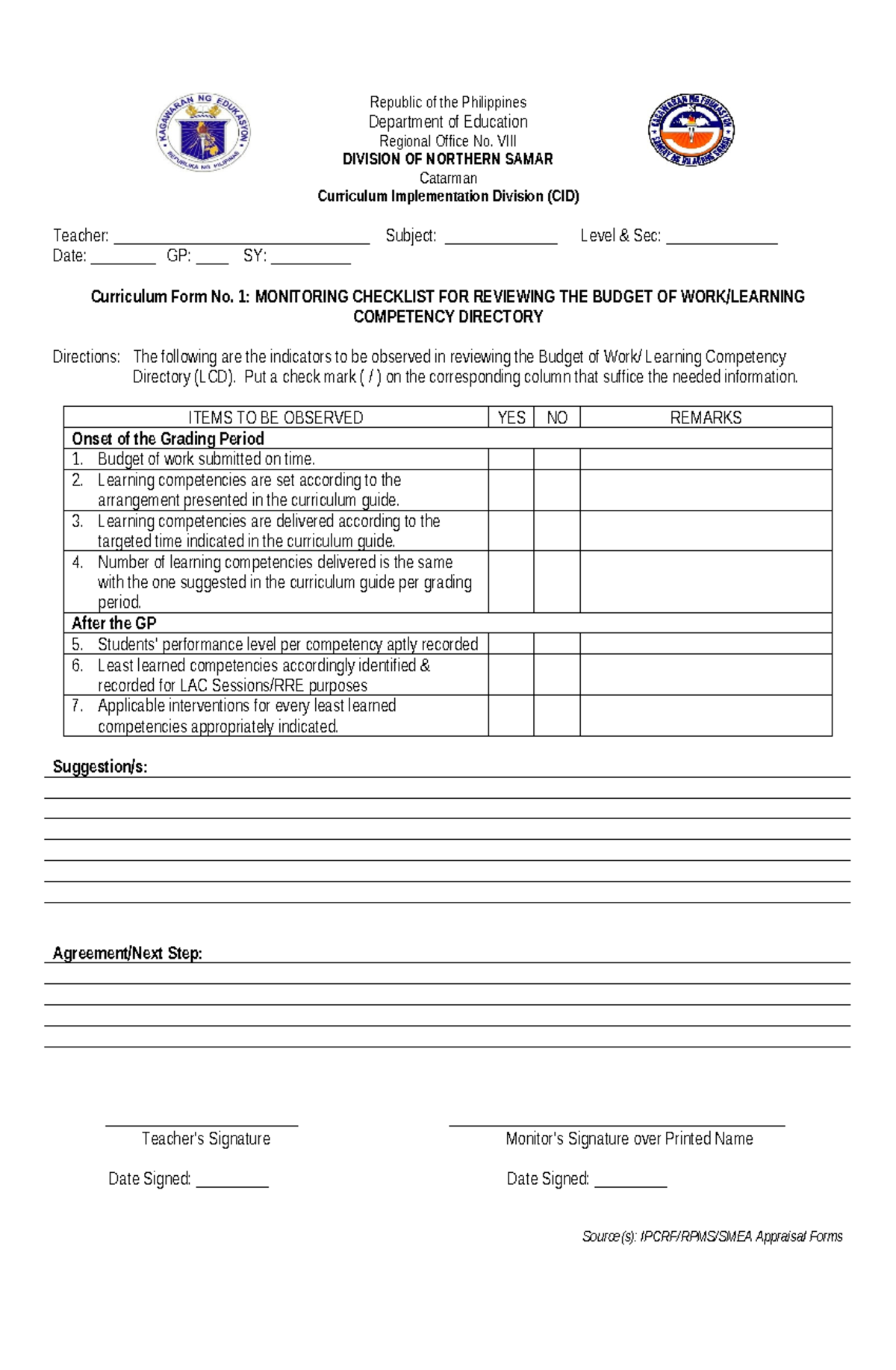 3 - Curriculum - Department of Education Regional Office No. VIII ...