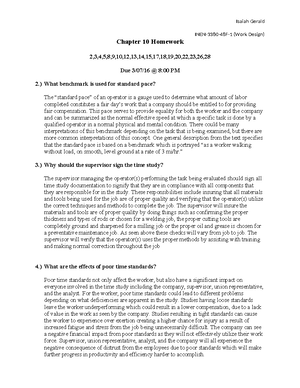 Chapter 5 Homework - Detailed answers to questions based around work ...