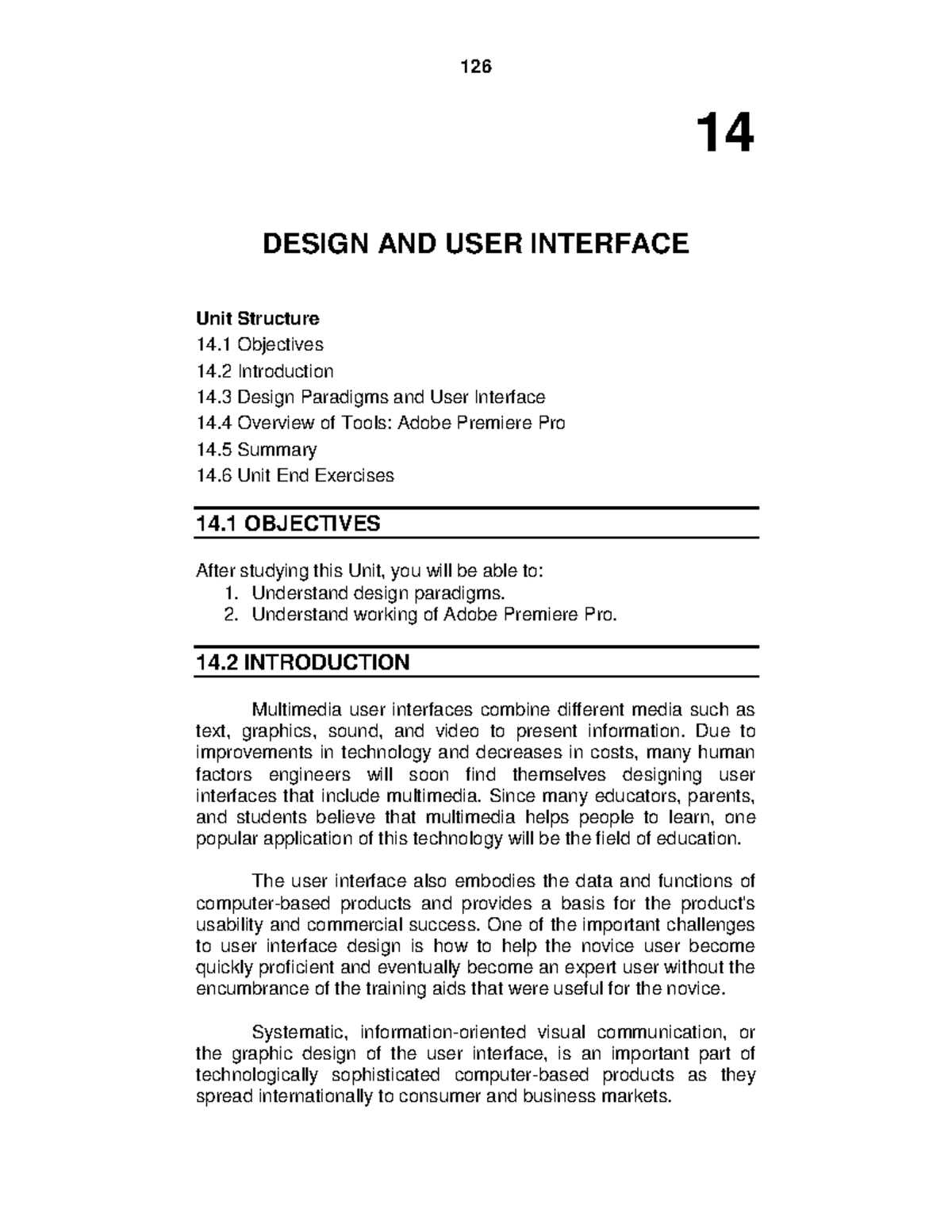 Design and user interface - 14 DESIGN AND USER INTERFACE Unit Structure ...