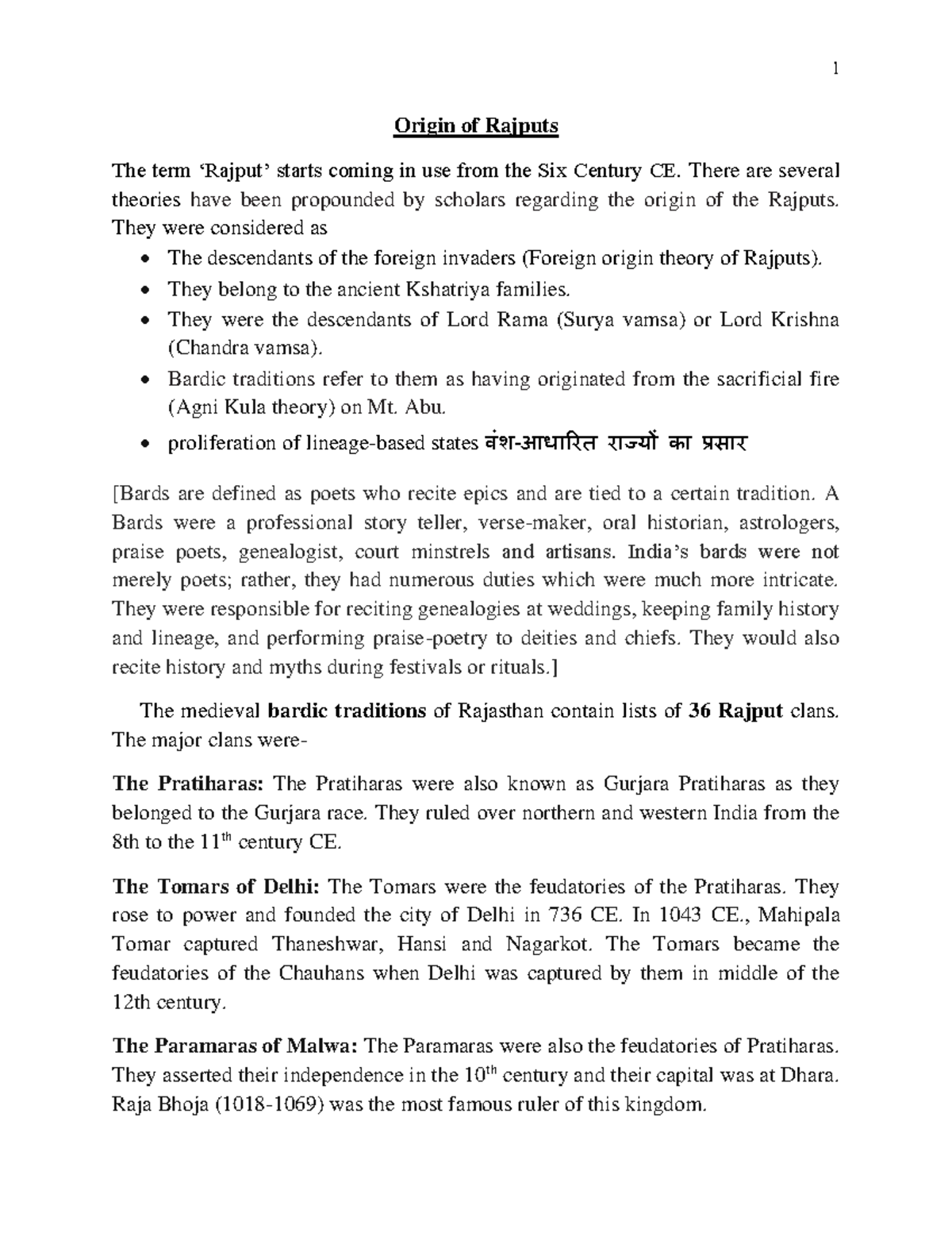 Origin of Rajputs - Origin of Rajputs The term ‘Rajput’ starts coming ...