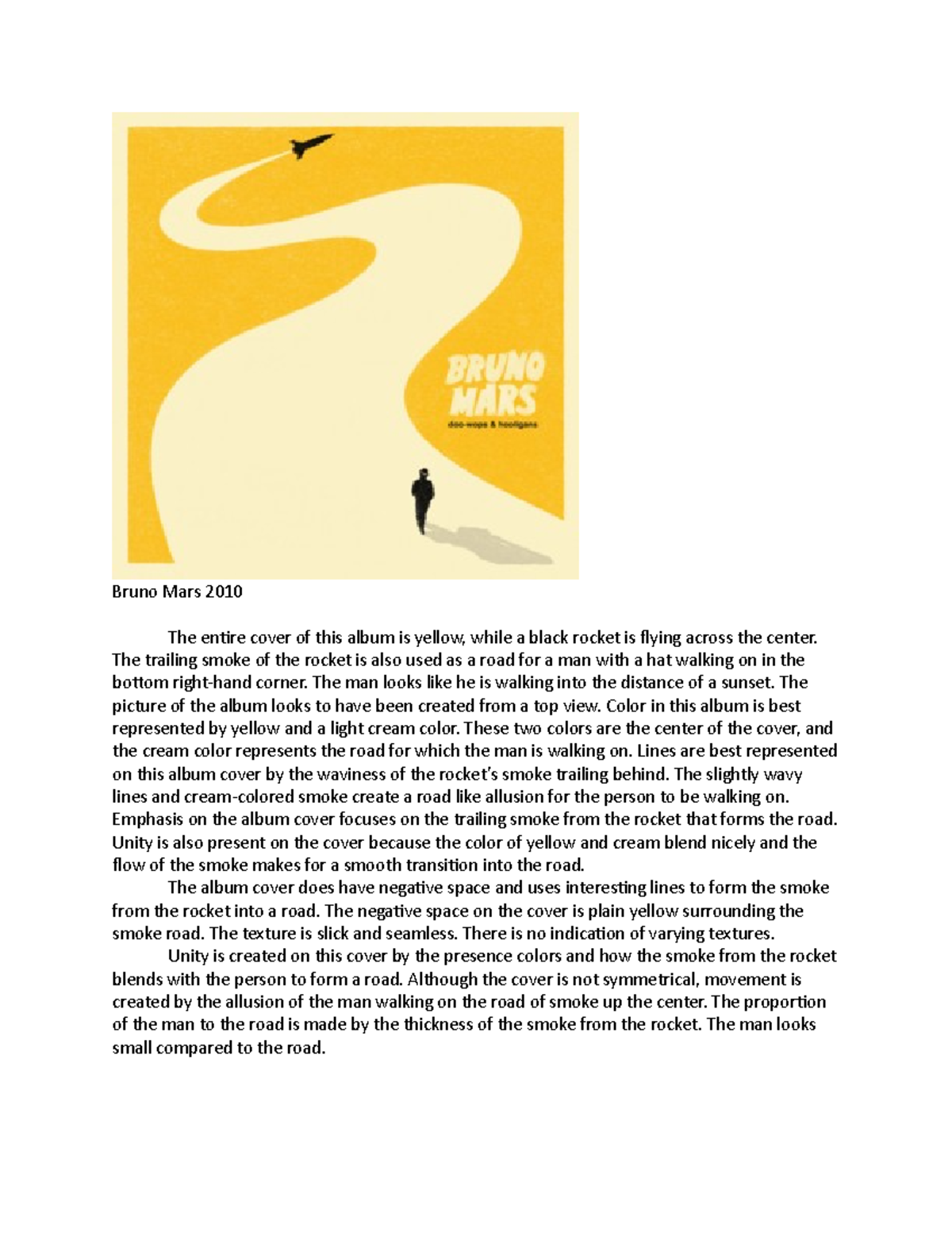 Art Album Cover - Bruno Mars 2010 The entire cover of this album is ...