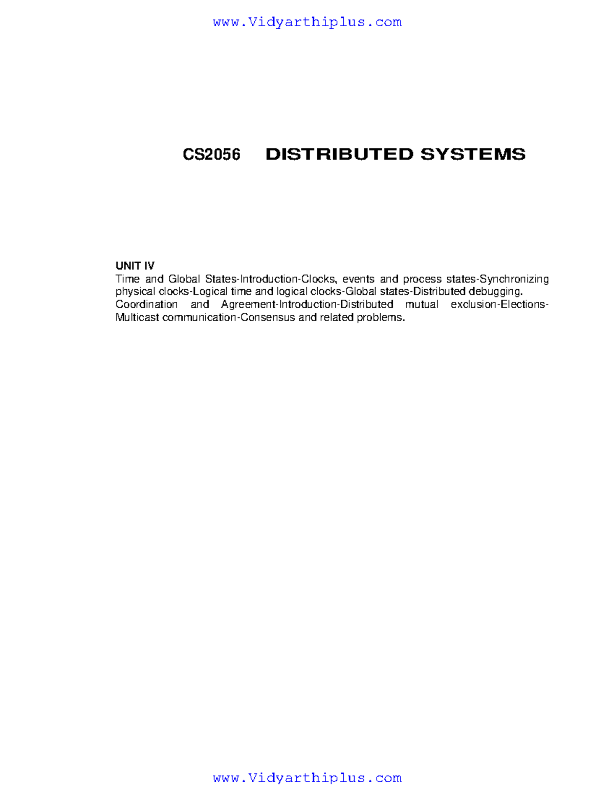 Distributed systems unit-4 - CS2056 DISTRIBUTED SYSTEMS Multicast ...