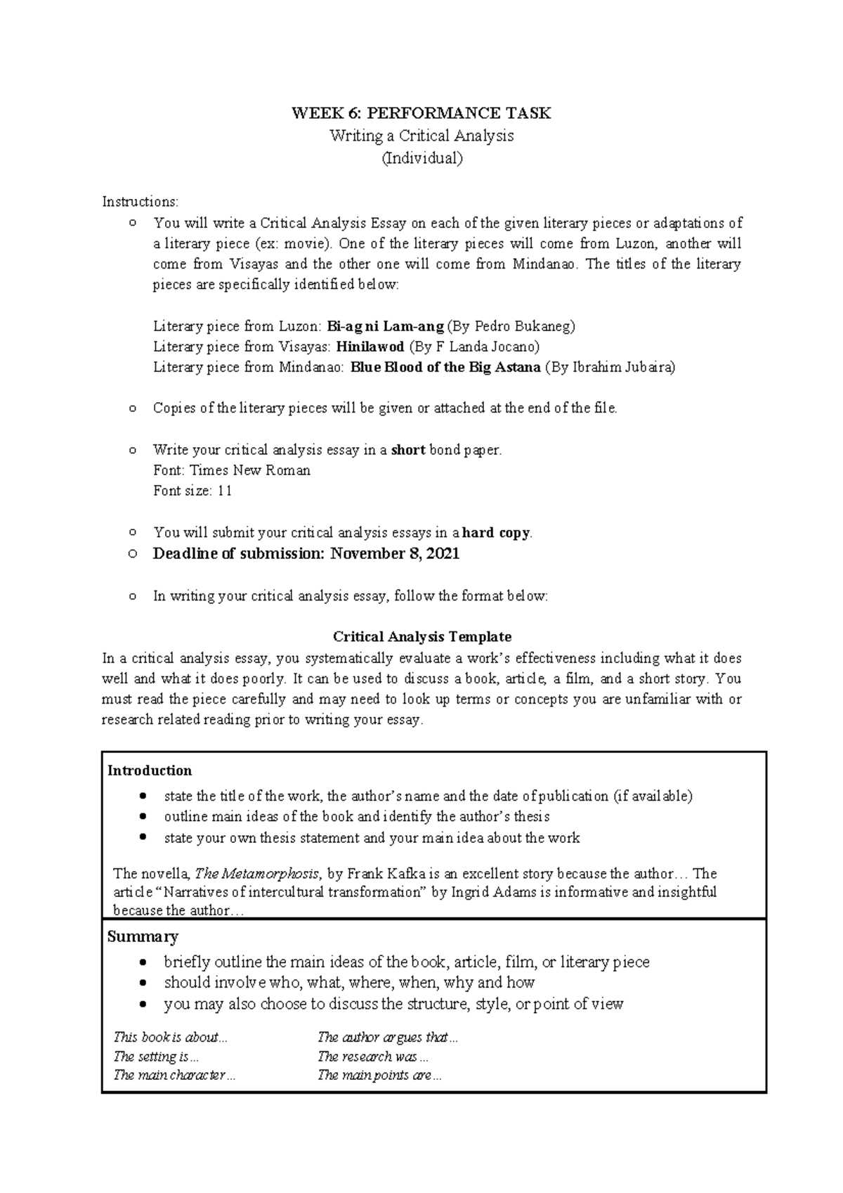 File 2021-10-23 22-24-25 - WEEK 6: PERFORMANCE TASK Writing a Critical ...