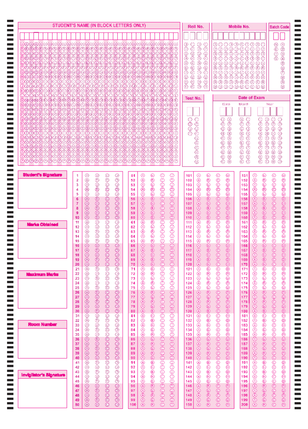 Final OMR Sheet 30-7-11 - HIS1115 - Studocu