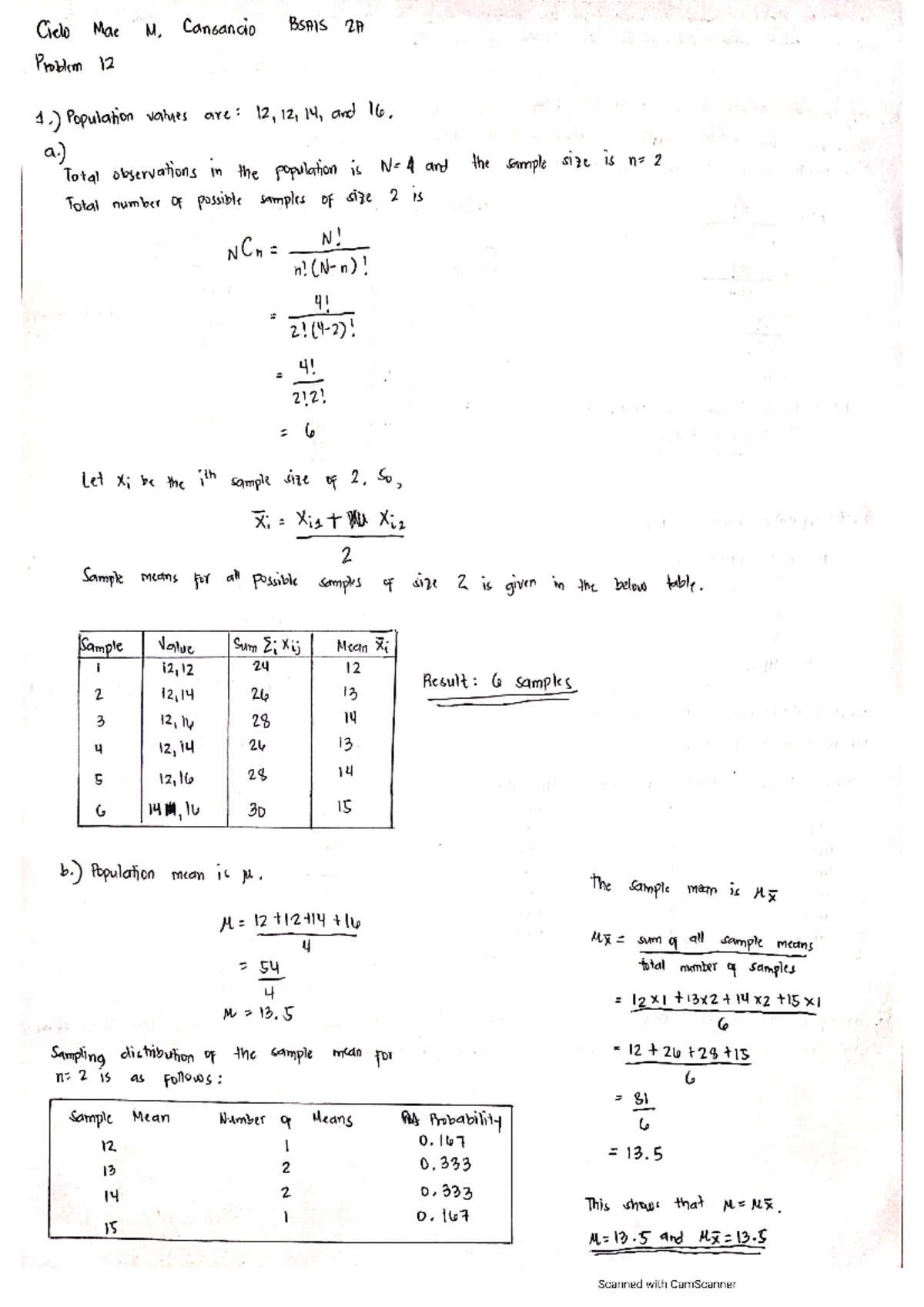 STATISTICS Problem 12 STATISTICS Problem 12 STATISTICS Problem 12 ...