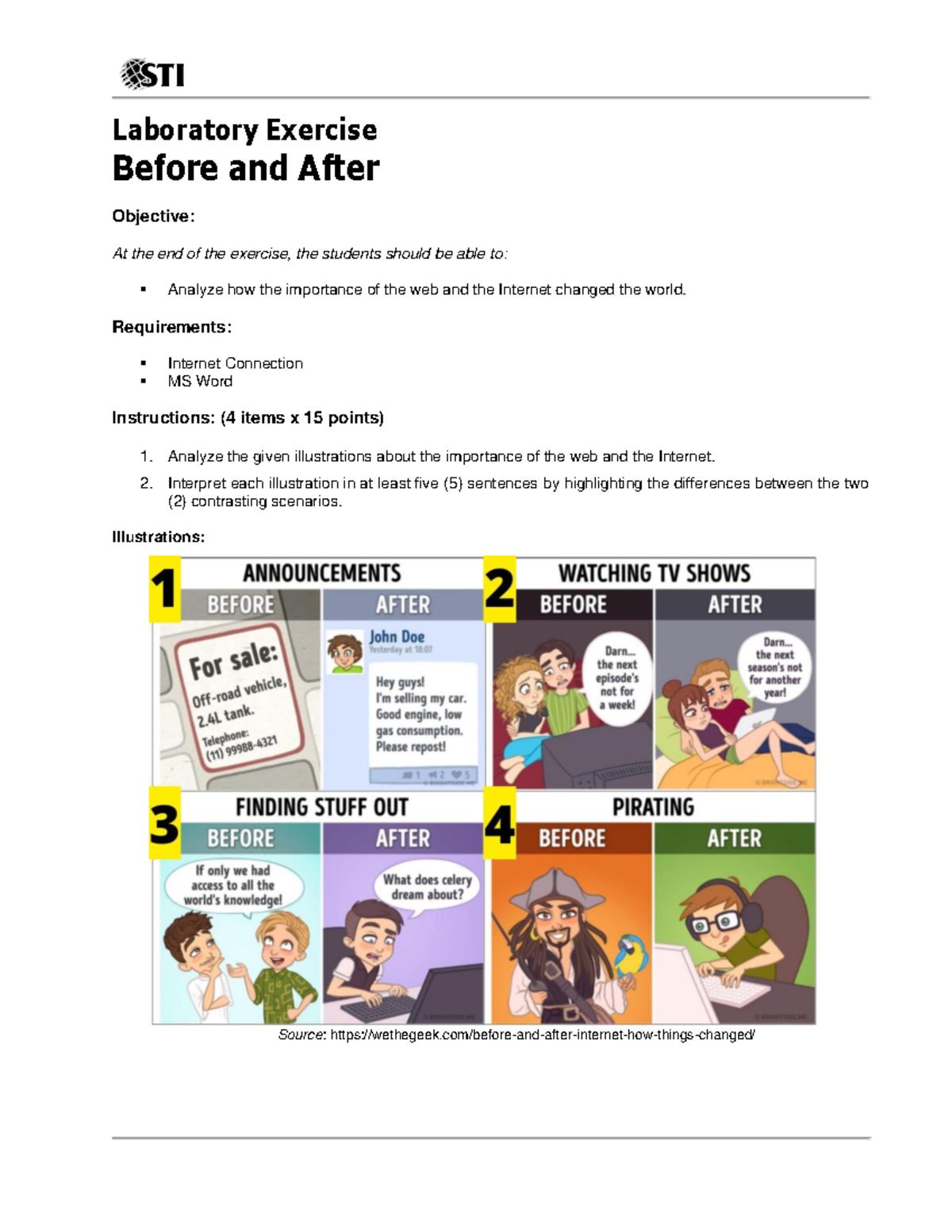 04 Lab Exer (Nervar) Intro Comp - Laboratory Exercise Before and After Objective: At the end of ...