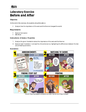 05 lab exercise 1 - elms activity - Kristoffer Vaughn Howard C. Javier 05 Laboratory Exercise 1 ...
