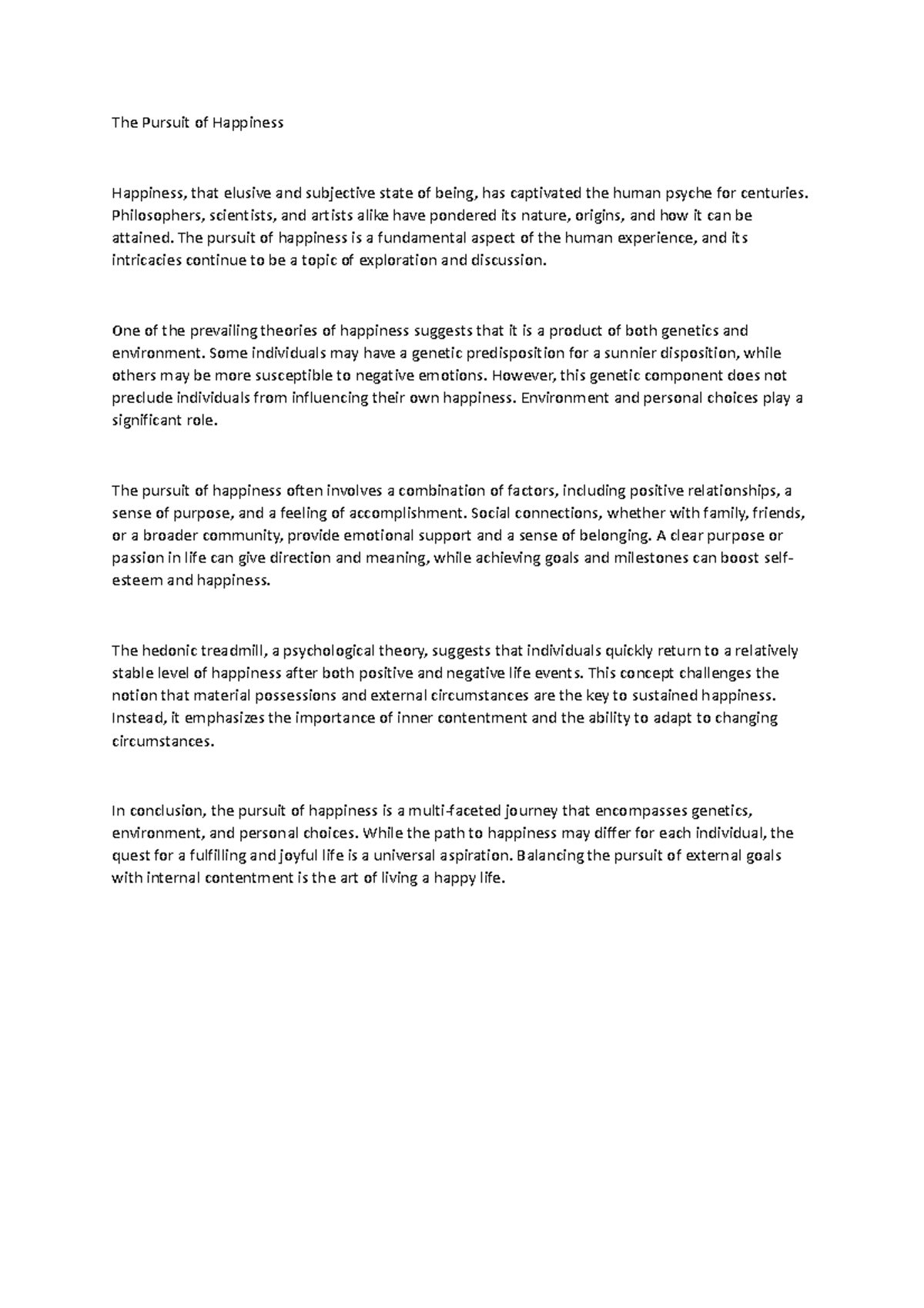 The Pursuit of Happiness - The Pursuit of Happiness Happiness, that ...