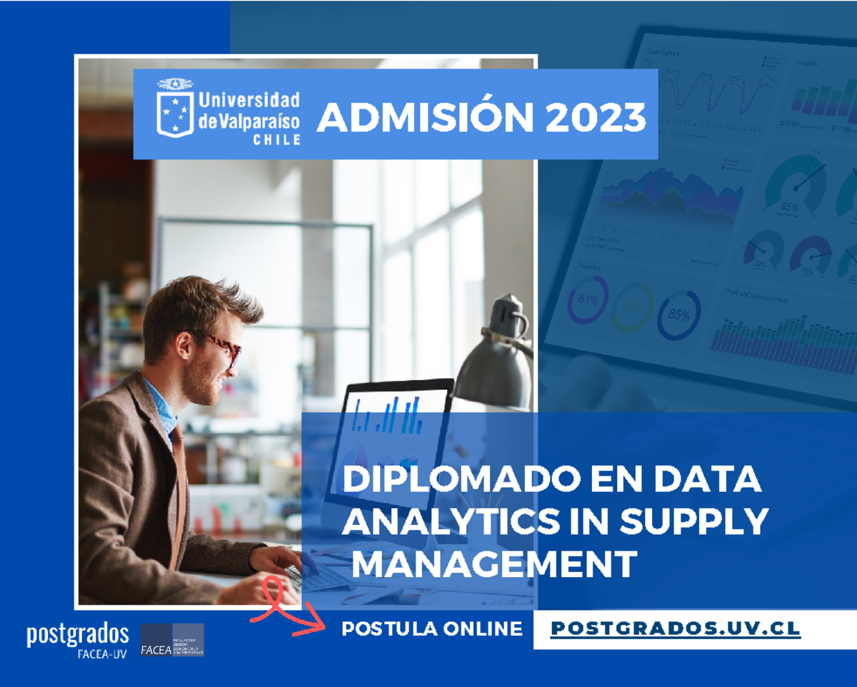 Flyer Diplomado en Data Analytics in Supply Management 2023 - POSTULA ONLINE DIPLOMADO EN DATA ...
