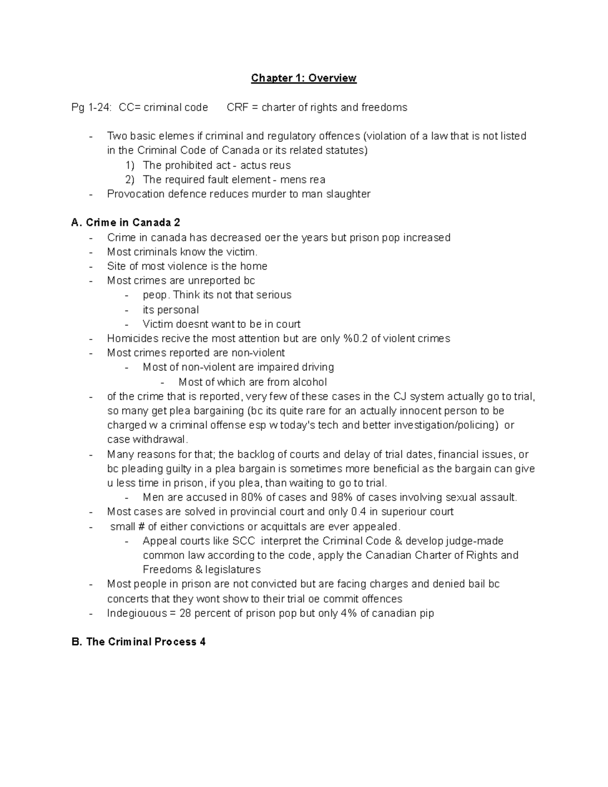 LAWS 2302 Reading Chapter 1 Overview - personal summary and notes ...