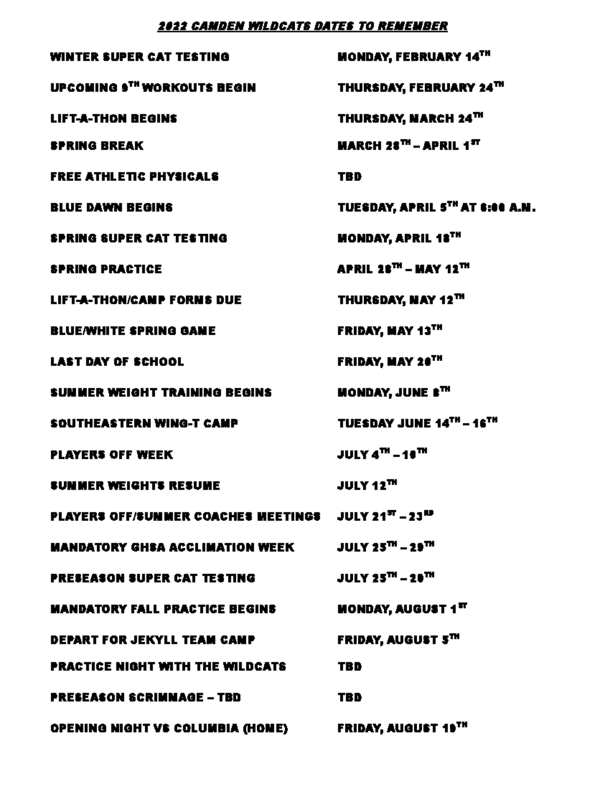 2022 Dates to Remember - extra help to get good grades and to finish my ...