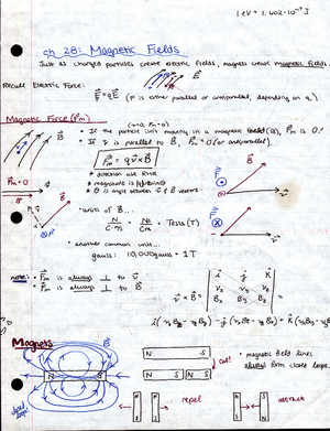 Current, Resistance and Ohm's Law - Lecture Notes - PHYS 125 - Studocu