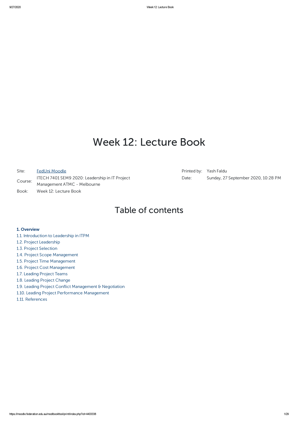 Week 12 Lecture Book - summary of all chapters - Week 12: Lecture Book ...