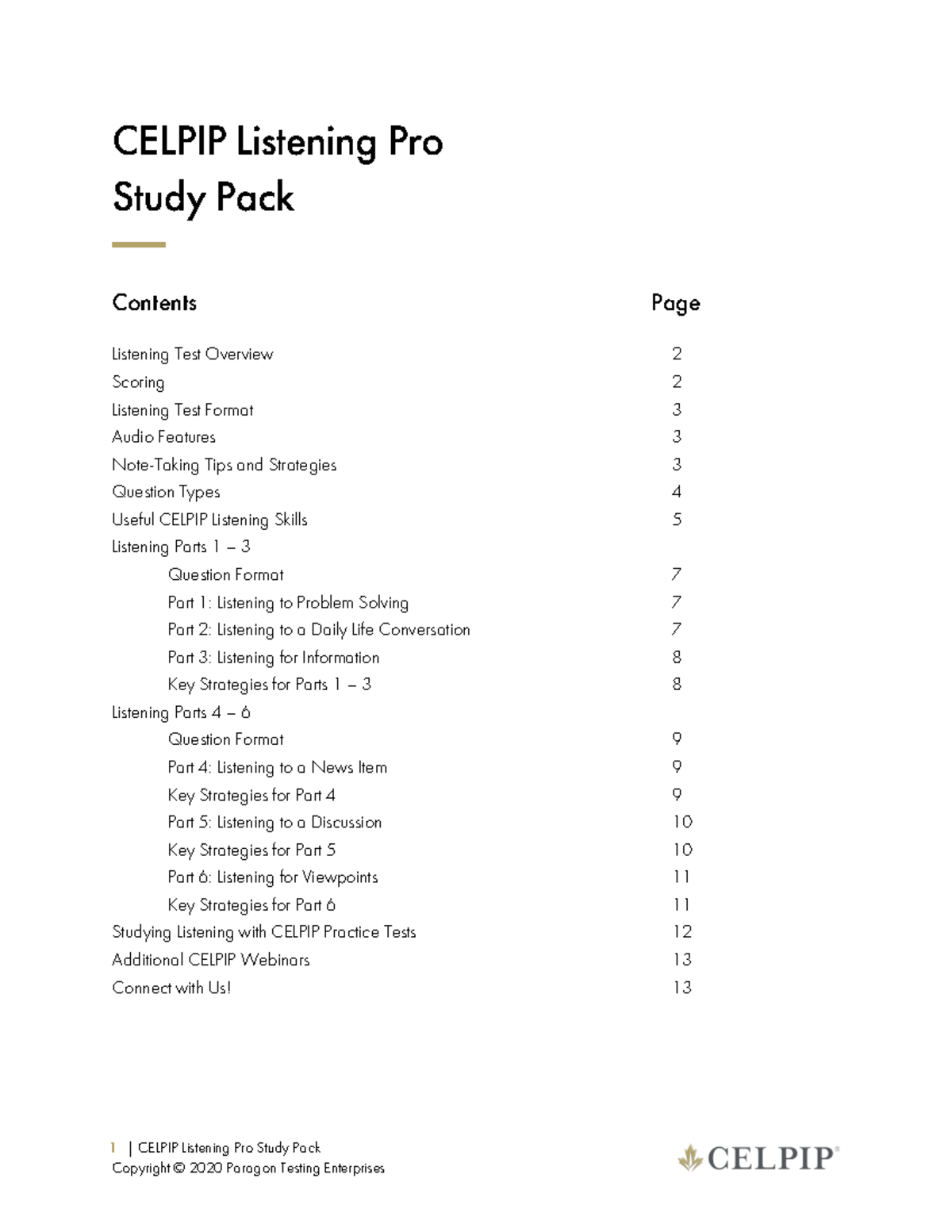 Listening Pro Study Pack - | CELPIP Listening Pro Study Pack CELPIP ...