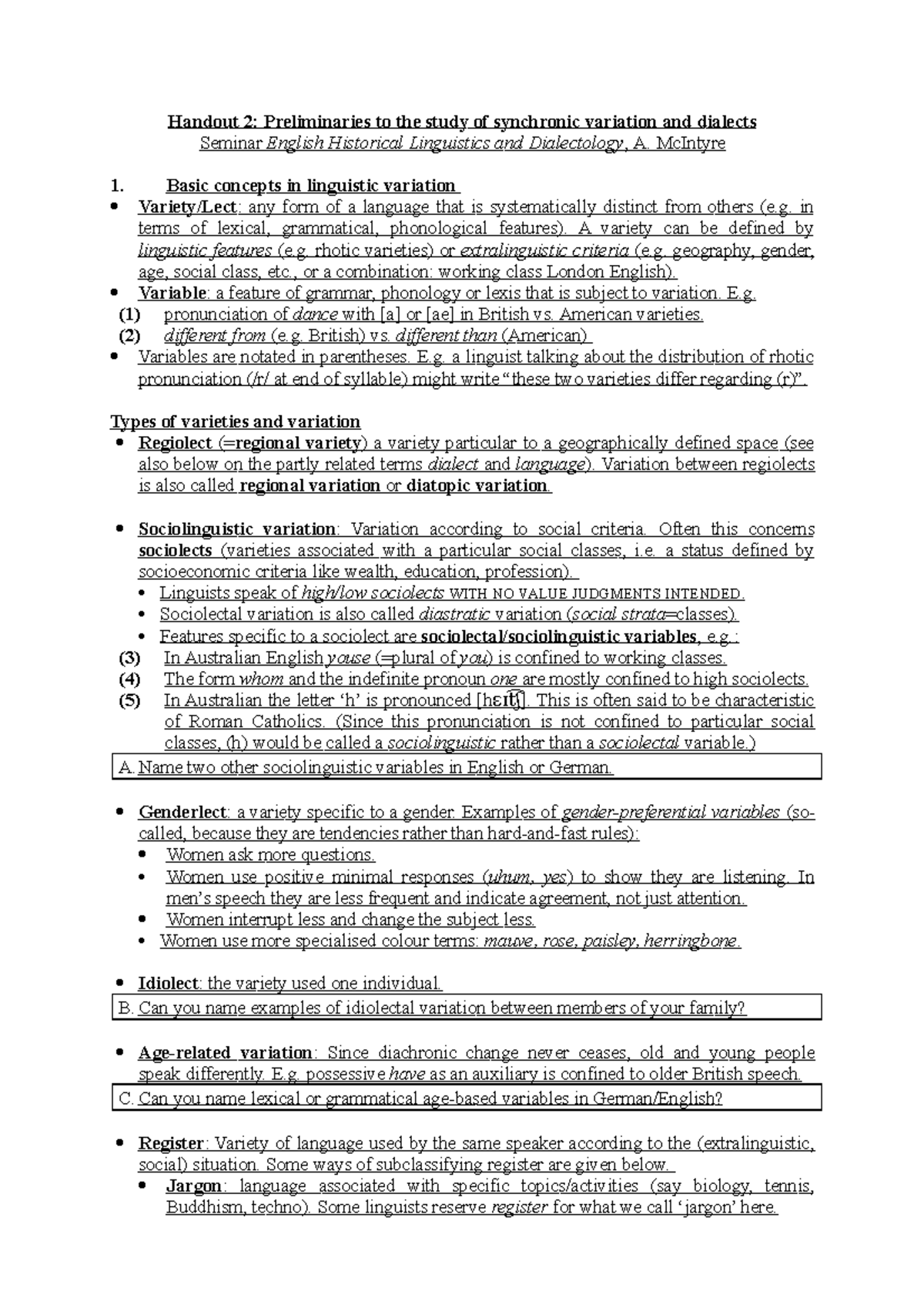 2.0.Handout - Unternehmensrecht - Handout 2: Preliminaries to the study ...