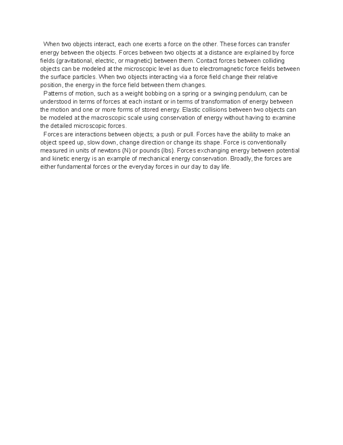 DAJA Boykin - Forces: Reflexion - When two objects interact, each one ...