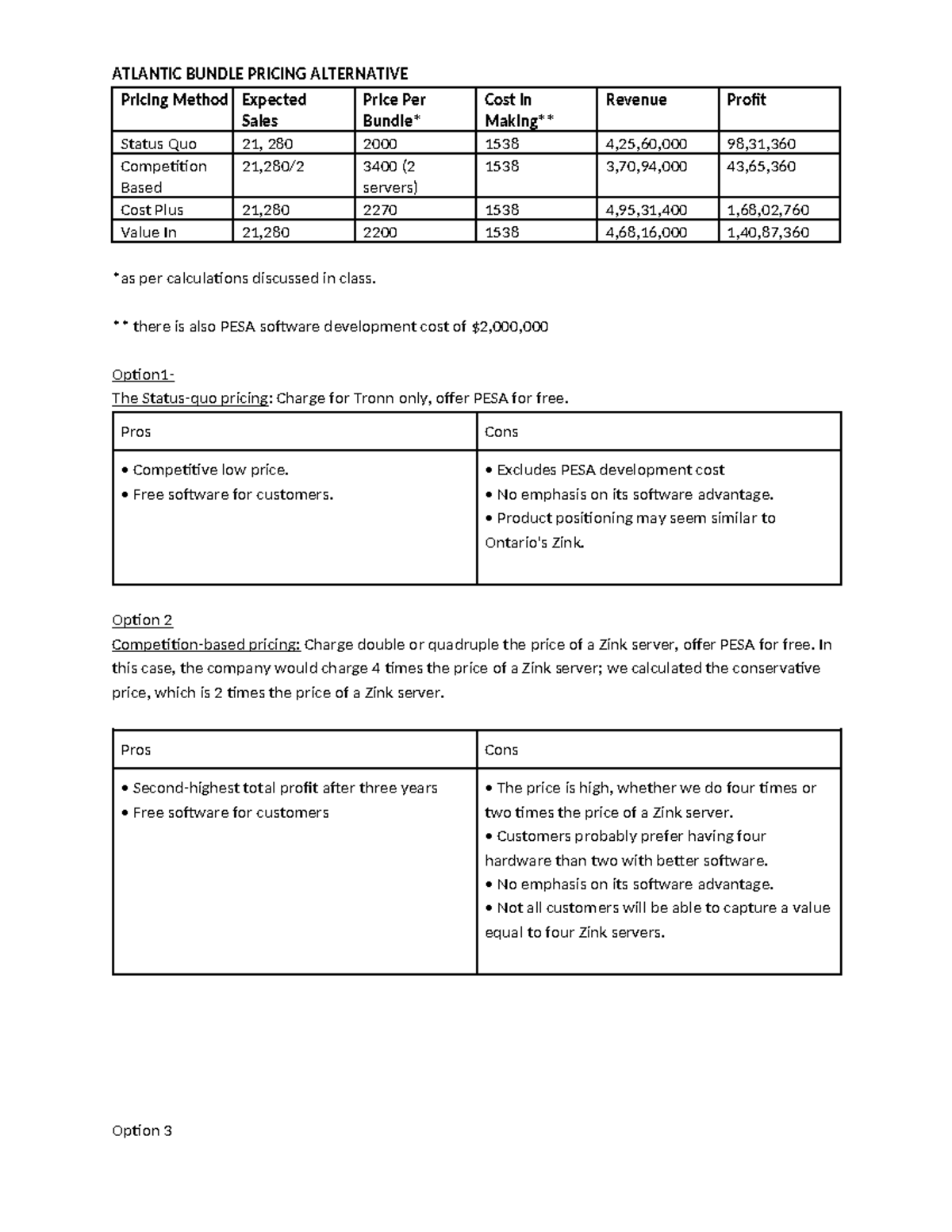 atlantic computers - ATLANTIC BUNDLE PRICING ALTERNATIVE Pricing Method ...