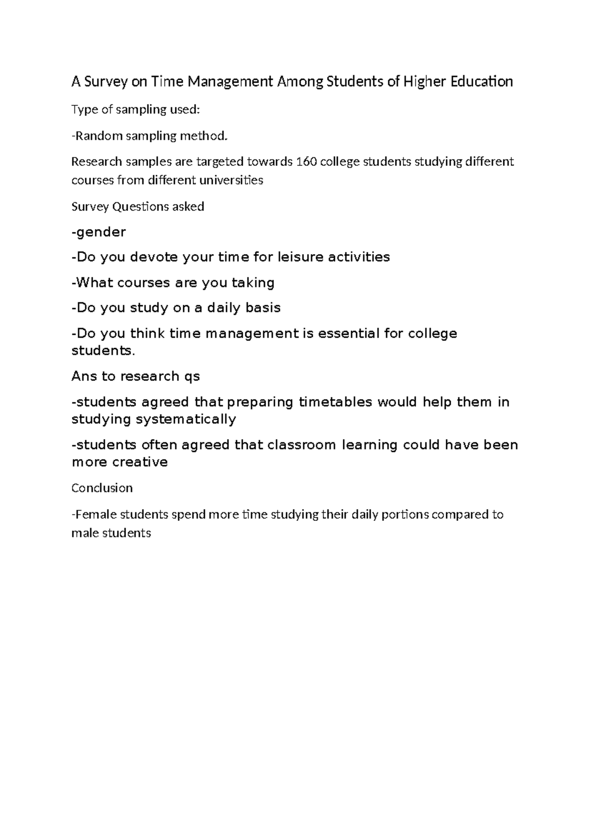 A Survey on Time Management Among Students of Higher Education ...