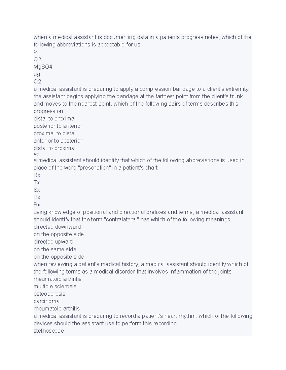 NHA Module 2 Medical Terminology - when a medical assistant is ...