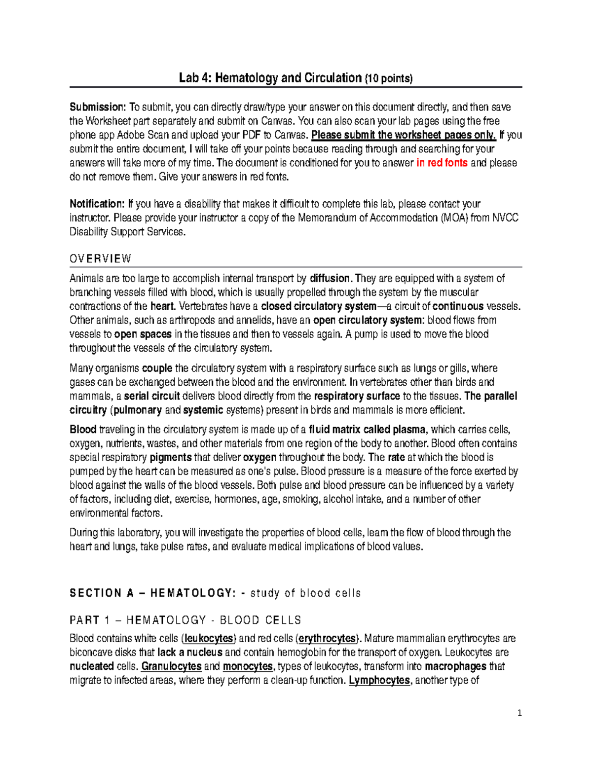 Lab 4 Hematology and Circulatory System - La b4 : He ma t ol ogya ndCi ...
