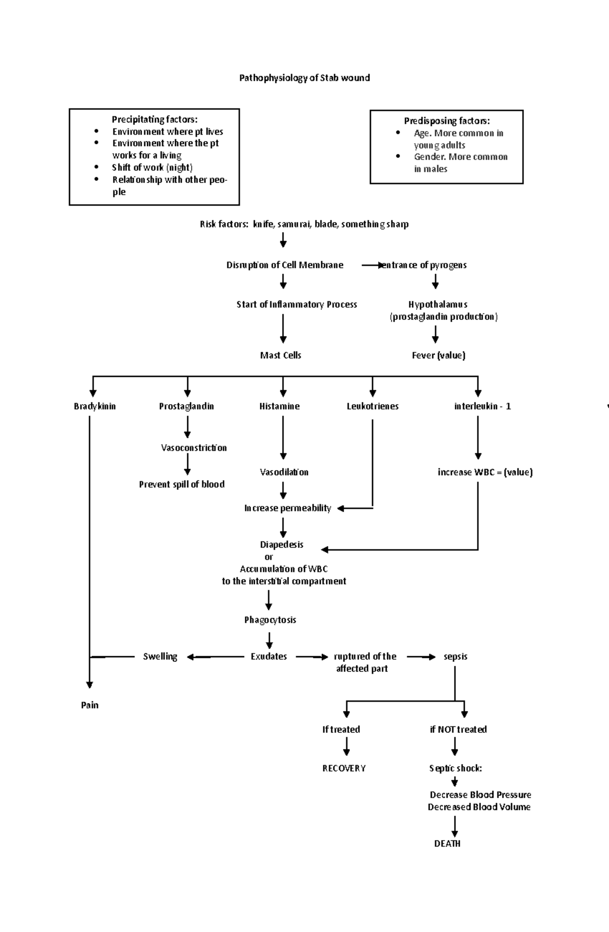 Pathophysiology Multiple Stab wounds Group A - Pathophysiology of Stab ...
