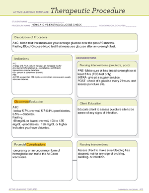 Regular Insulin ATI Template - ACTIVE LEARNING TEMPLATES THERAPEUTIC ...