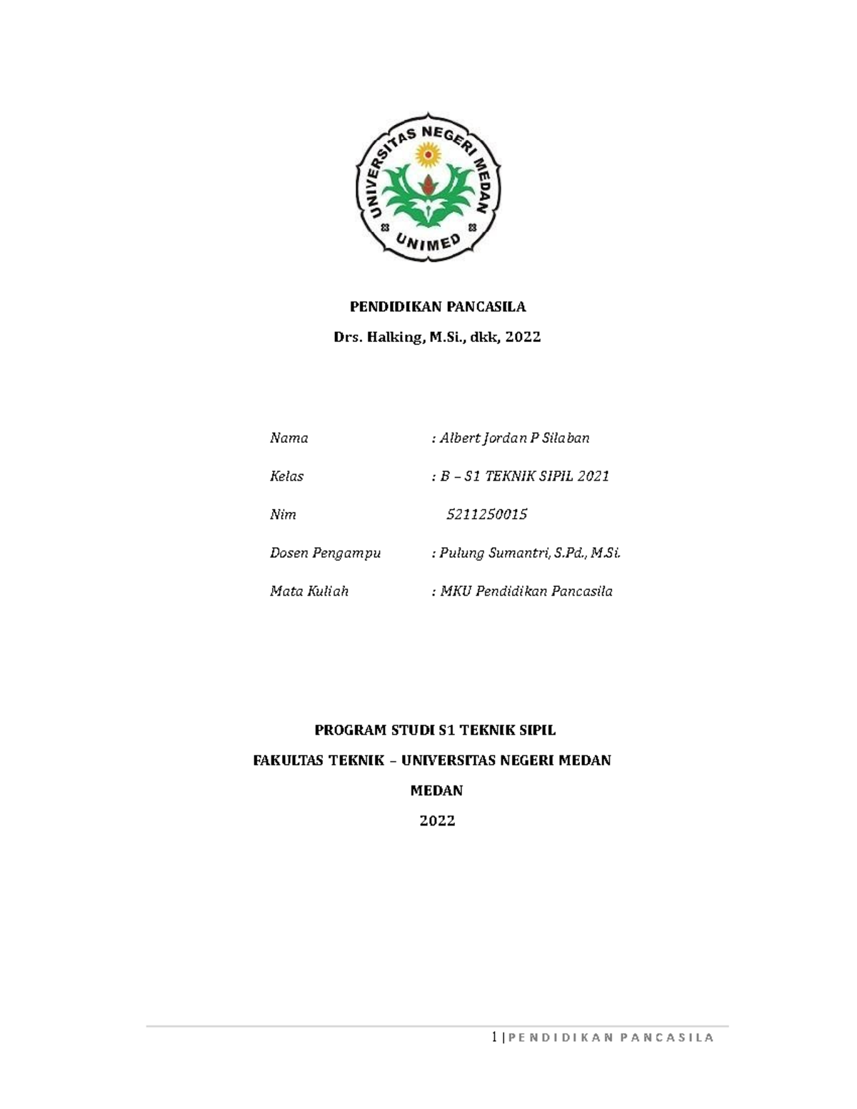 CBR PEND. Pancasila Albert - 1 |P E N D I D I K A N P A N C A S I L A PENDIDIKAN PANCASILA Drs ...