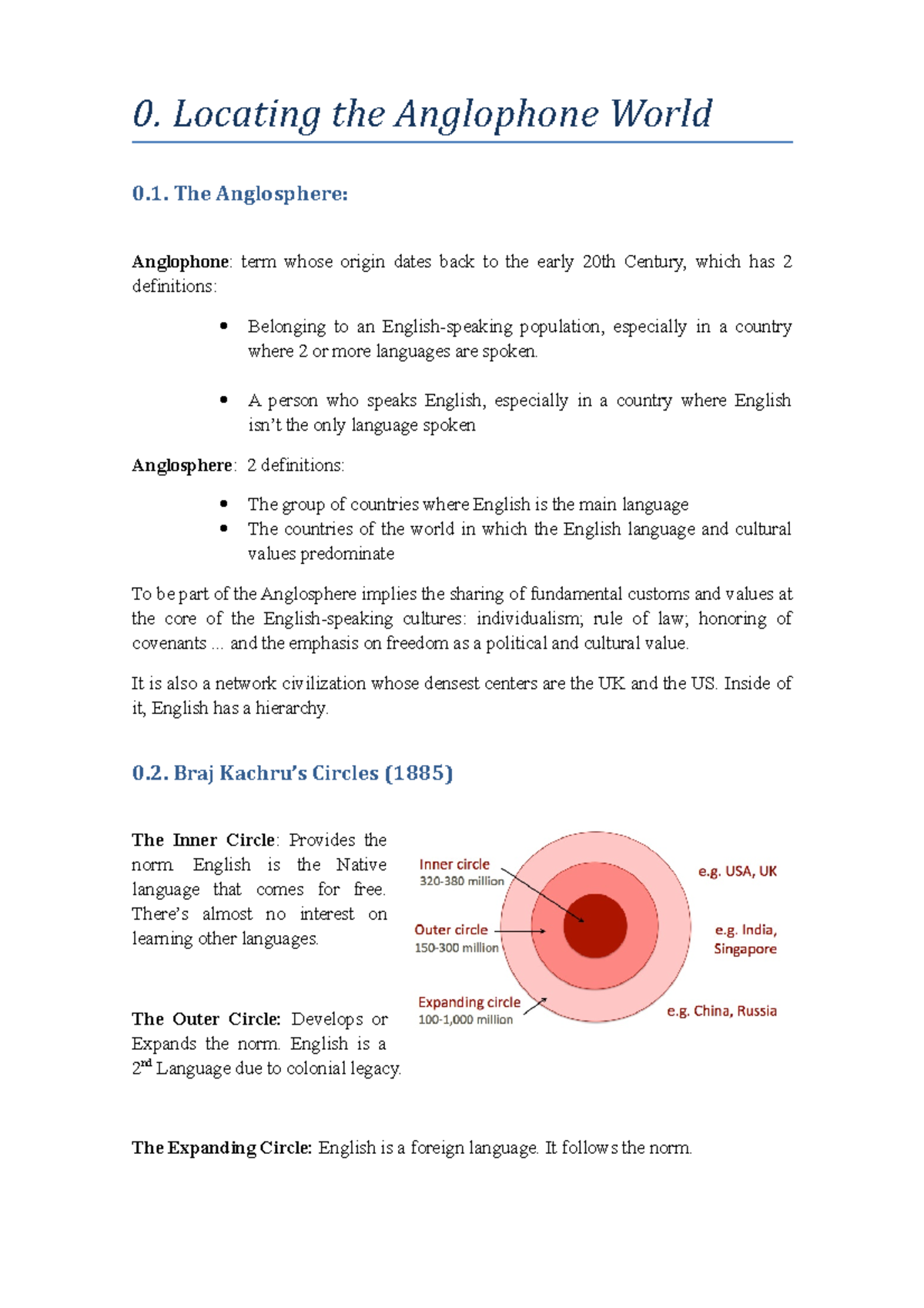 ICMA - Apuntes 0-4 - 0. Locating the Anglophone World 0. The ...