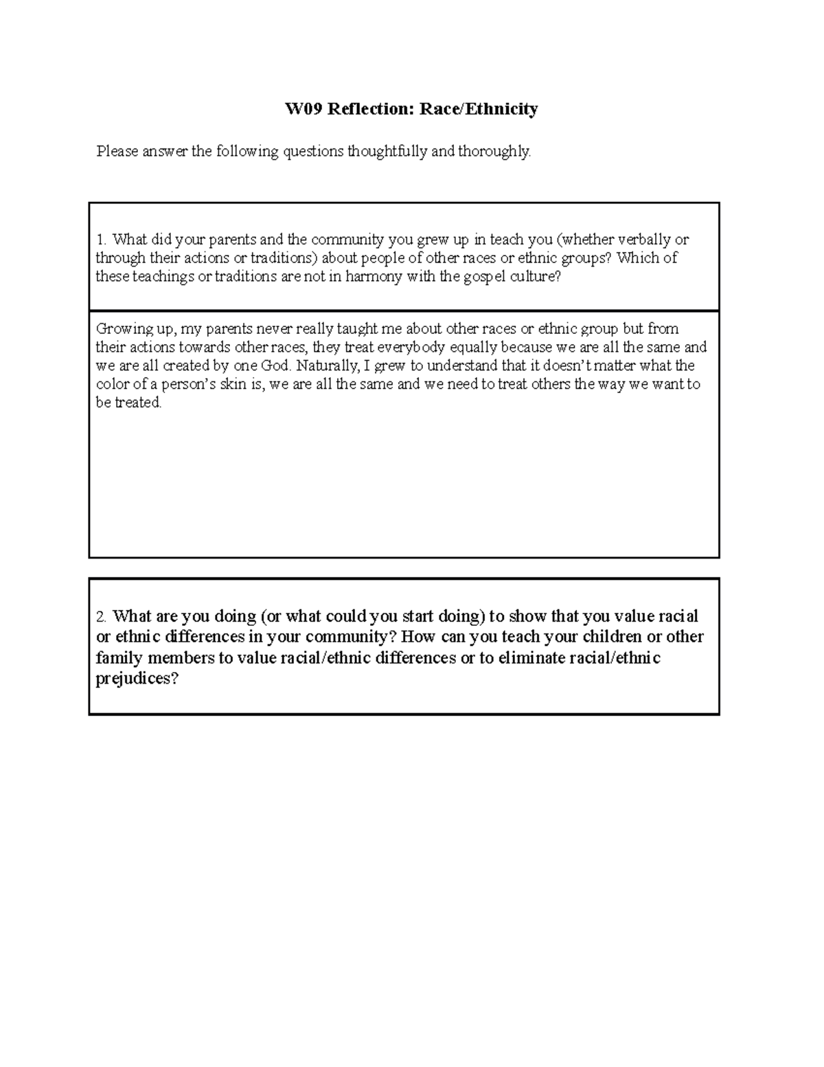 Soc311 Reflection Questions W 09 - W09 Reflection: Race/Ethnicity ...