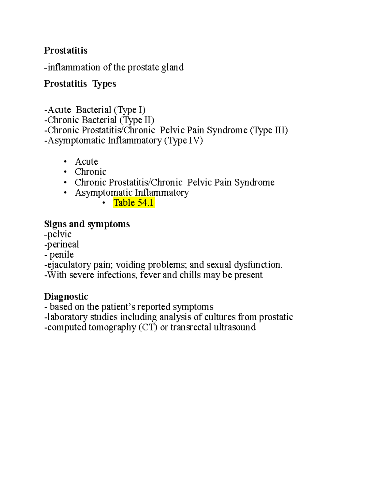 Male disorders - Prostatitis inflammation of the prostate gland ...