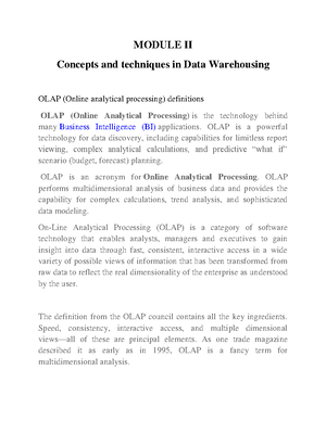 DATA Warehousing - Extraction - What is ETL? ETL is a process that extracts the data from ...