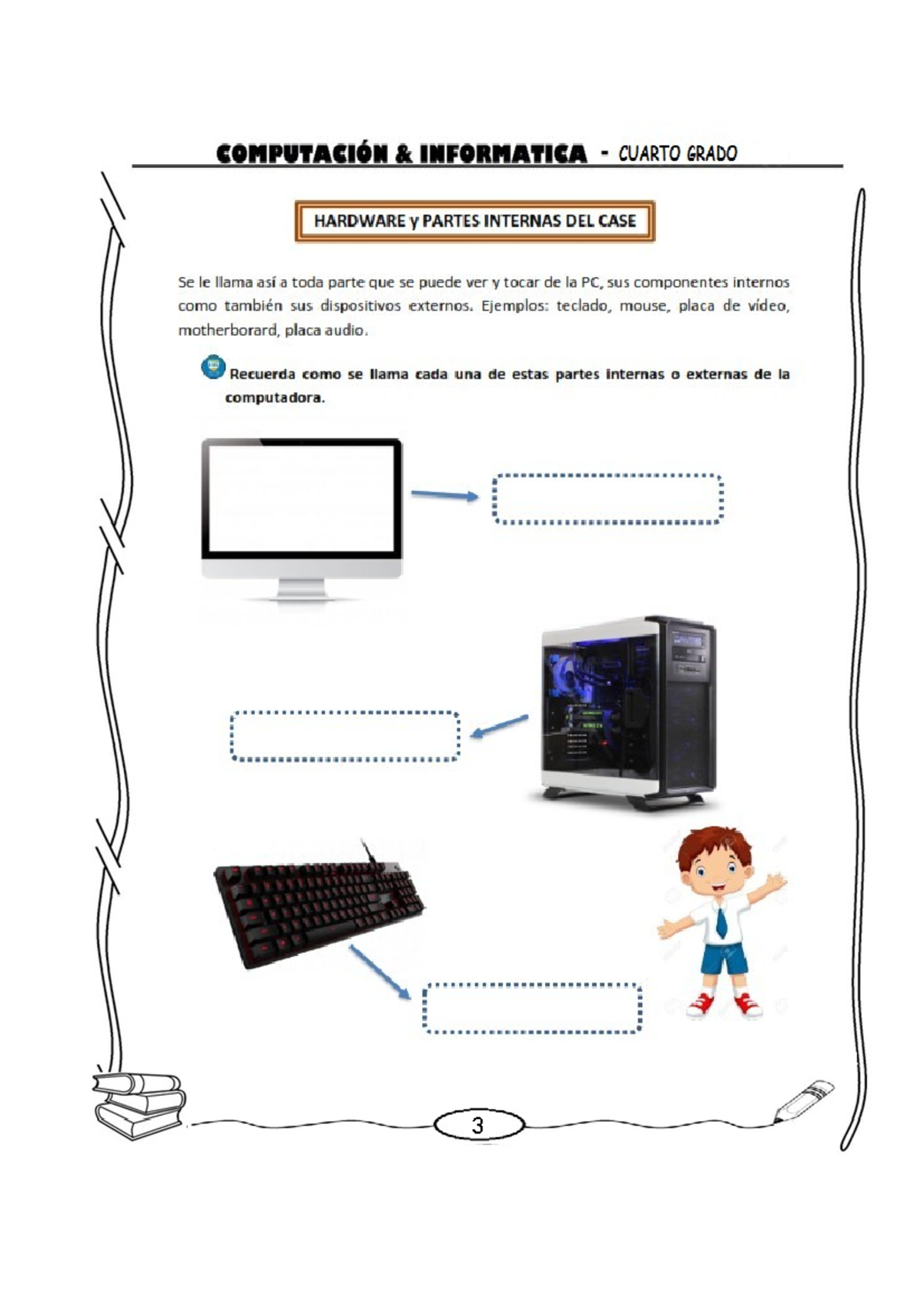 sesion de el hardware - COMPUTACIÓN INFORMATICA CUARTO GRADO HARDWARE y ...