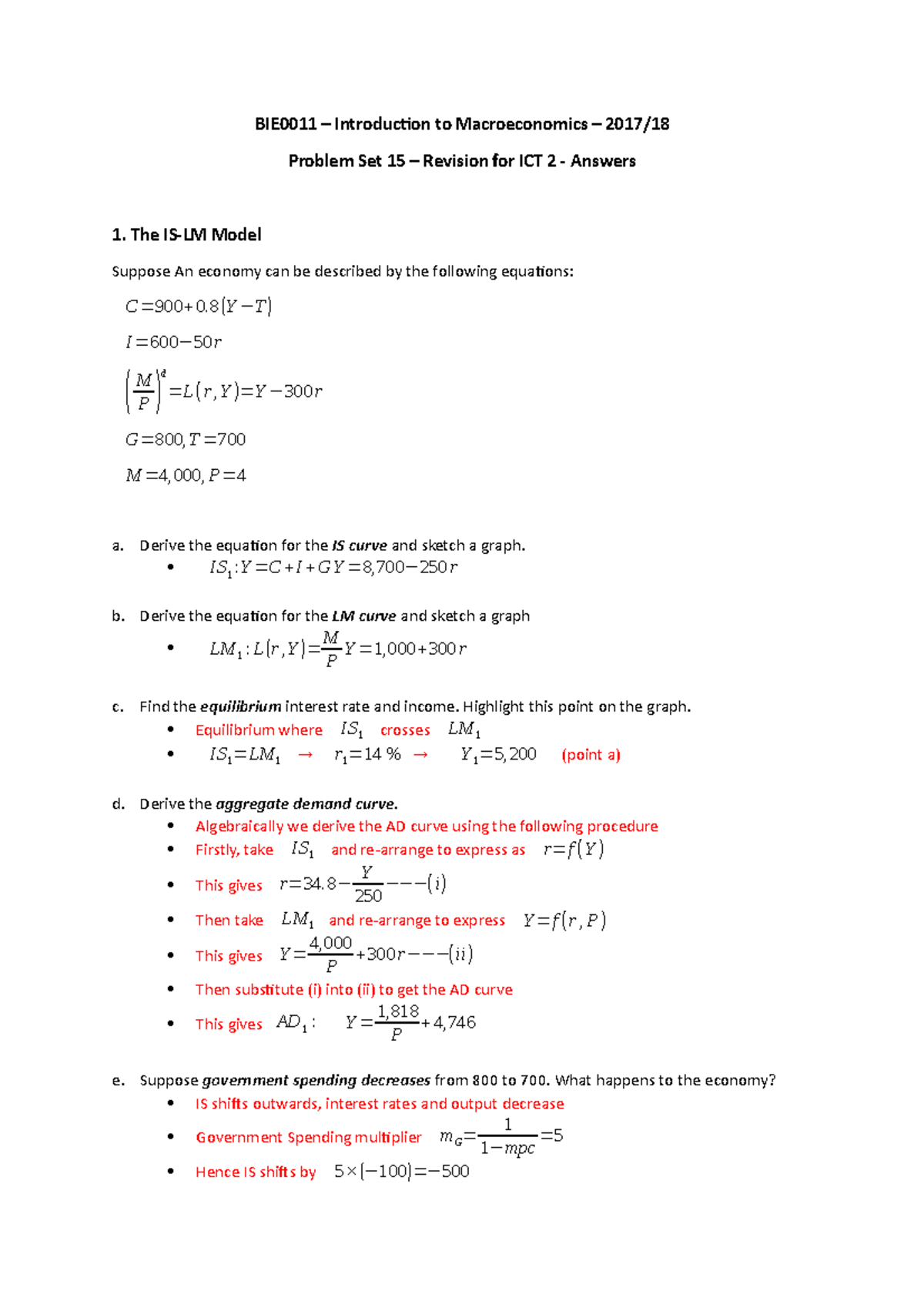 BIE0011 - Intermediate Macroeconomics - 2017-18 - Revision for ICT 2 ...