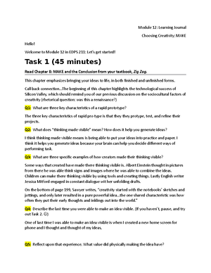 211 Week 01 Learning Journal-1 - Week 1: Learning Journal What is ...