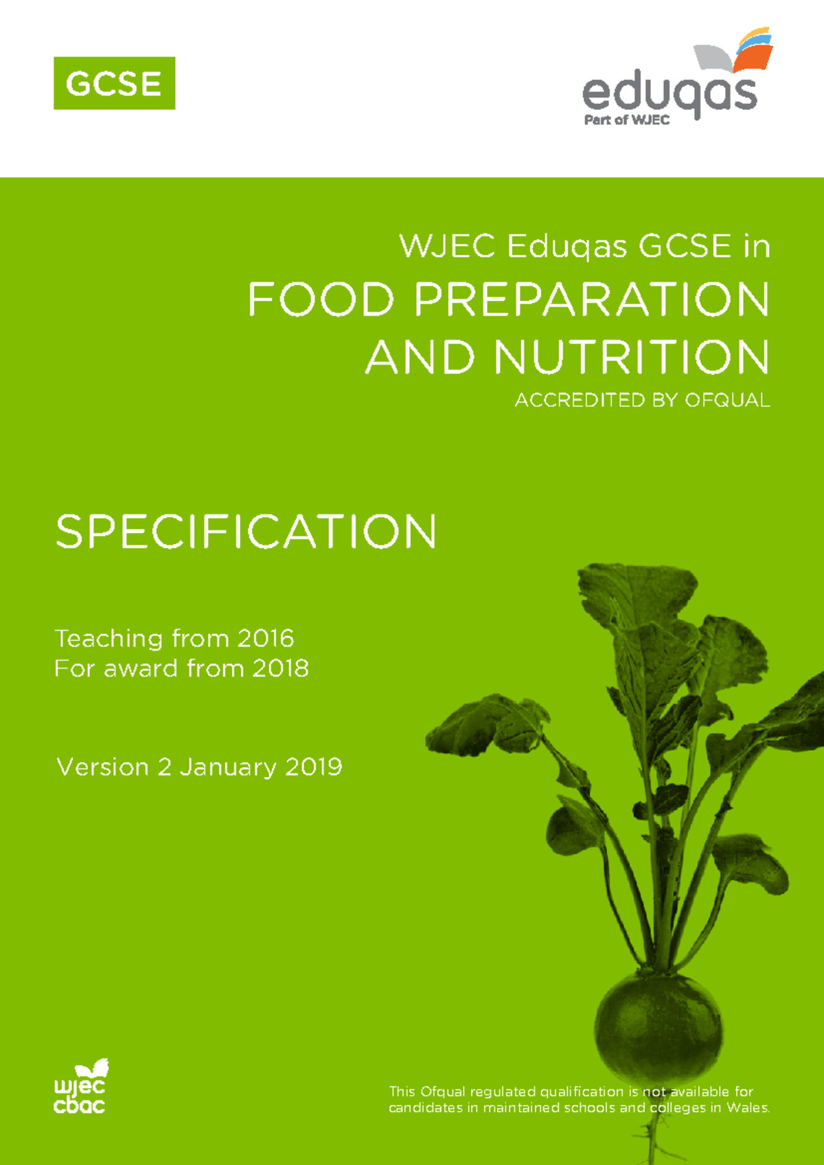 Eduqas gcse food preparation nutrition spec from 2016 - WJEC Eduqas ...