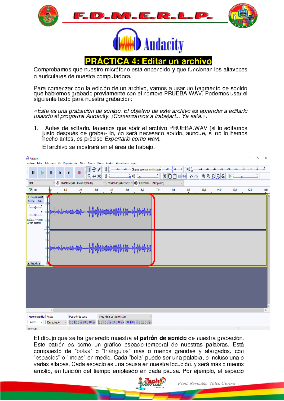 Práctica 5 Añadir efectos a un archivo - PRÁCTICA 4: Editar un archivo ...