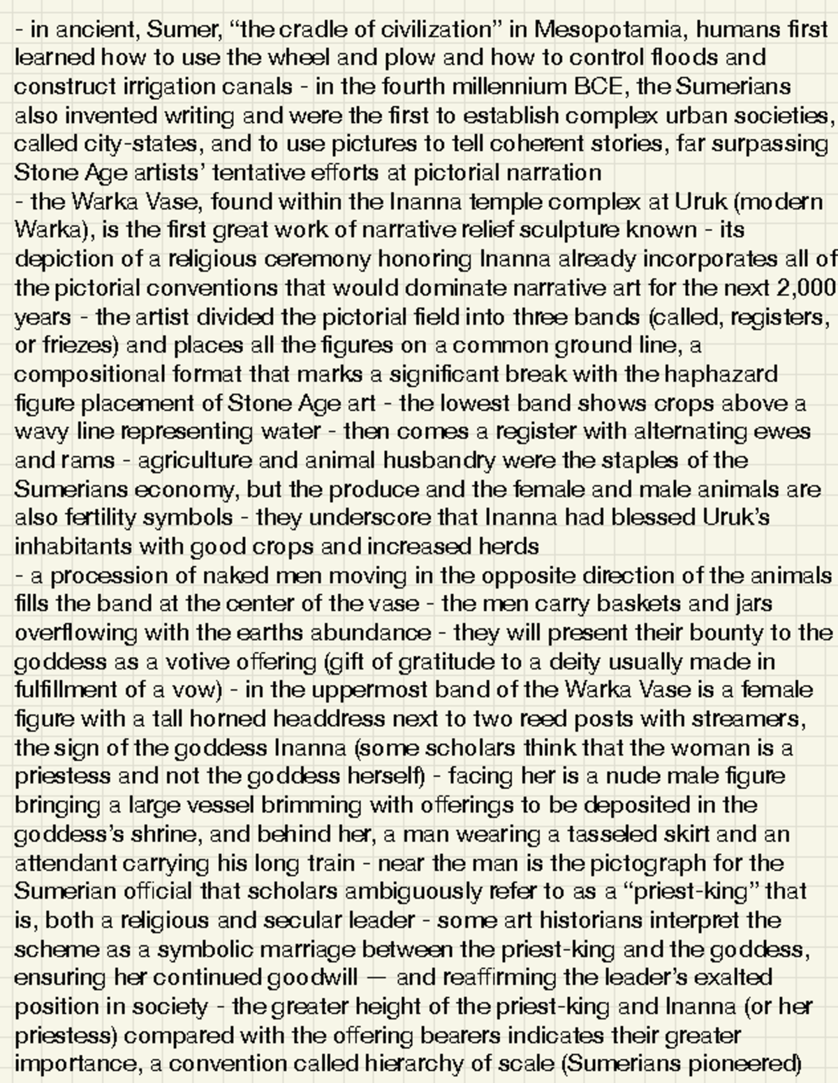 Module 2 - ARH - in ancient, Sumer, “the cradle of civilization” in ...