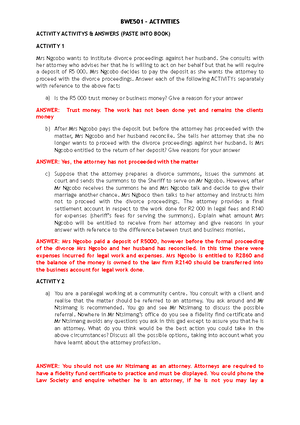 [Solved] 1 In the case of H v W Judge Nigel Willis said The law ...