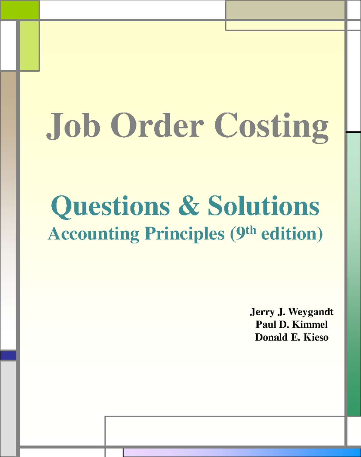 Chapter 2 - Job Order Costing ( Solution Manual) - Job Order Costing ...