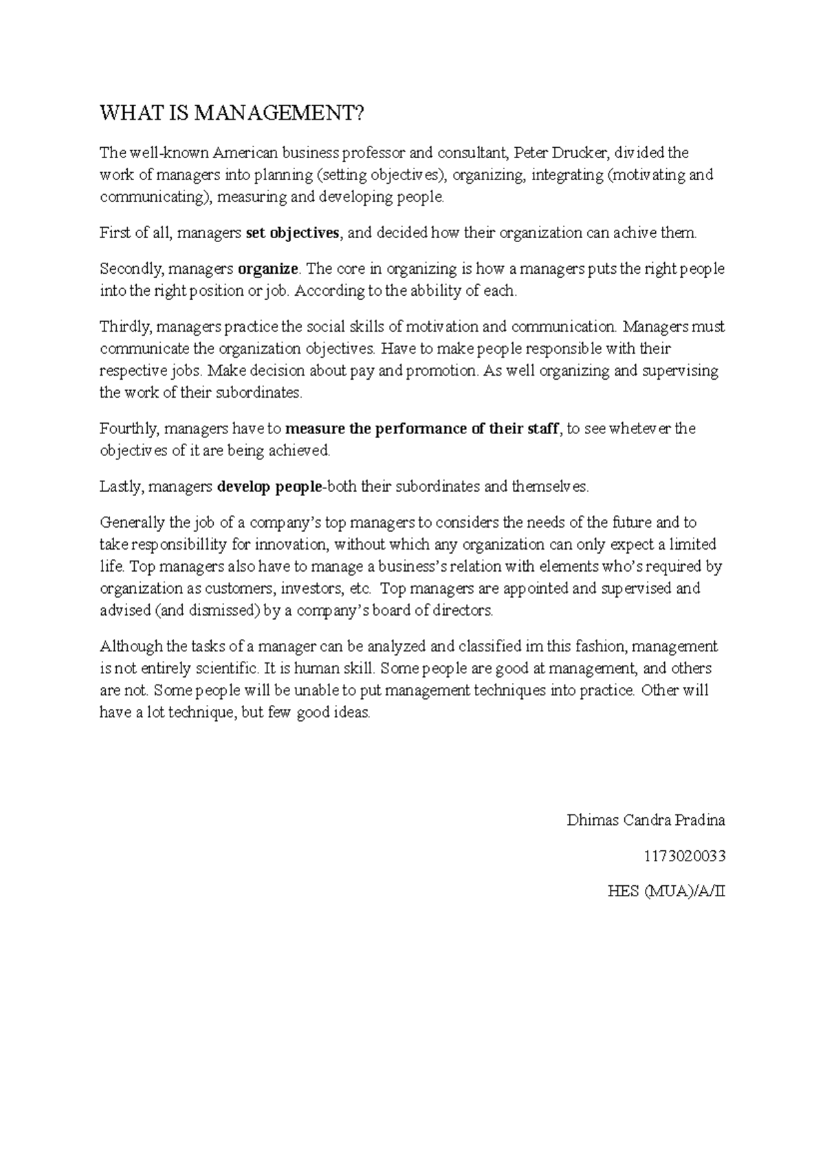 What is Management - Rangkuman dari artikel yang dipelajari - WHAT IS ...